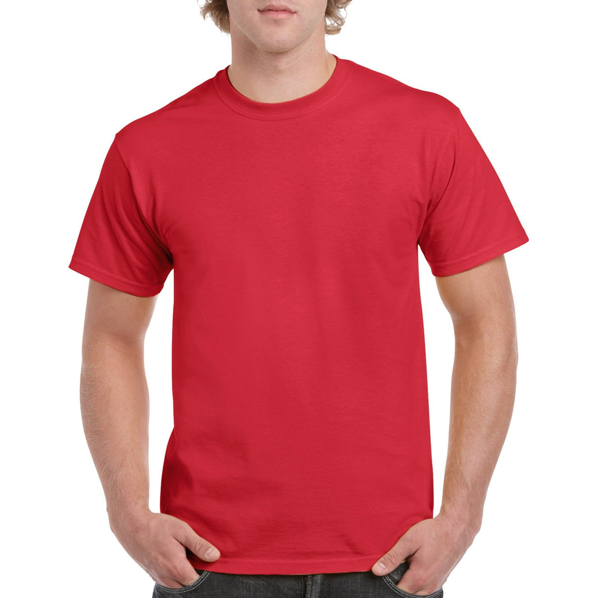 Click here for Gildan Mens Heavy Cotton T-Shirt  4xl  Red prices
