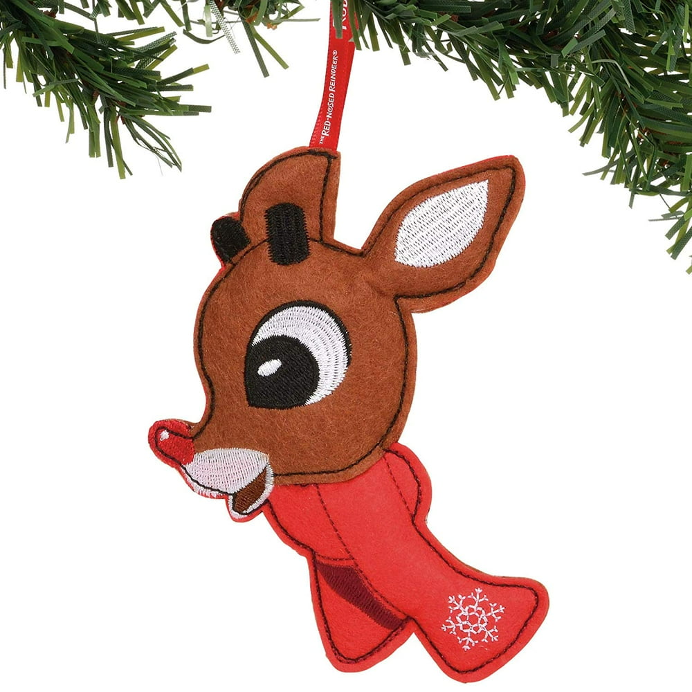 Rudolph the Red Nosed Reindeer 7.5" Felt Ornament - Walmart.com ...