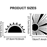 2pcs Large Sun Ray Stencils 8.3×11.7inch Boho Sun Stencils Rising Sun ...