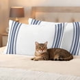 Abstract Geometric Blue Stripe Outdoor Pillow Covers 20"x12" Set of 2 ...