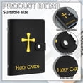 Catholic Holy Card Holder, Faux Leather Prayer Card Album with Cross ...