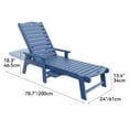 Dextrus Heavy-Duty Resin Chaise Lounge Chair for Deck and Balcony with ...