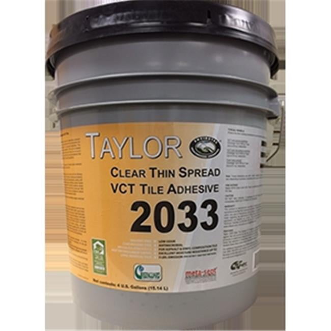 WF Taylor 20334 4 gal. Clear Thin Spread Tile Adhesive - Walmart.com