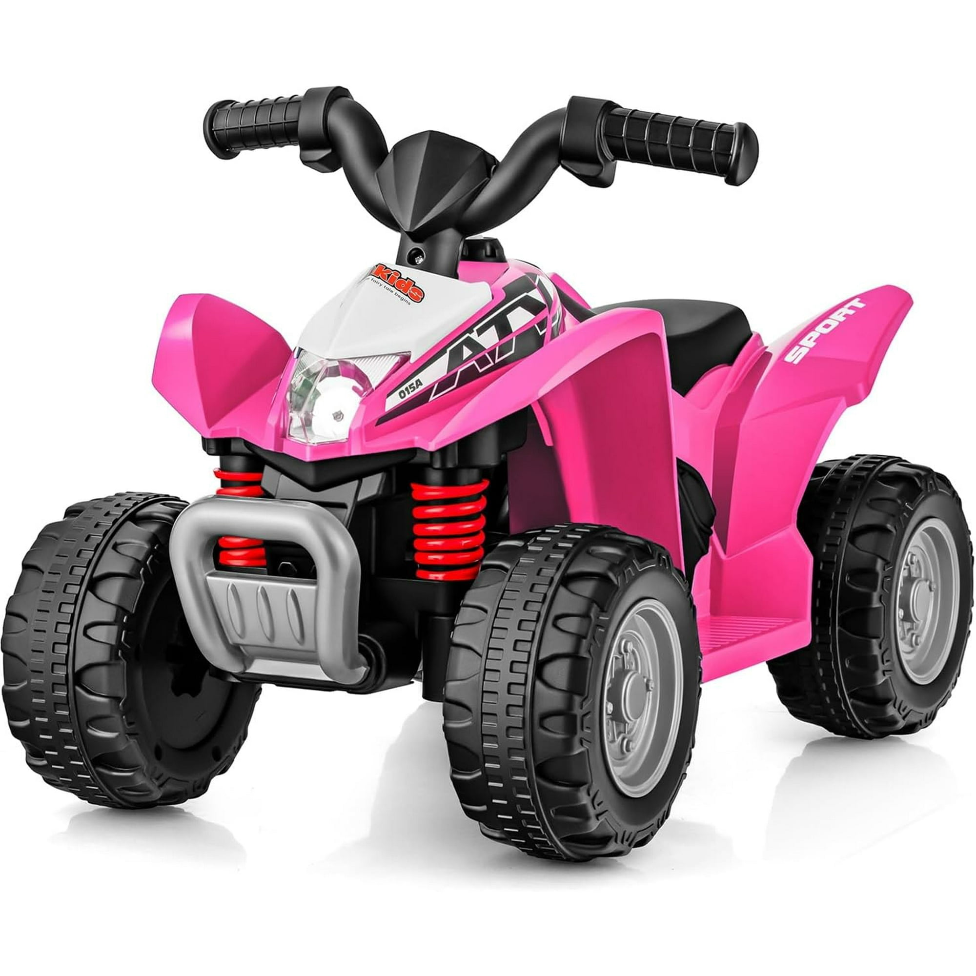 Olakids Kids Ride On Atv  6v Electric Vehicle For Toddlers  4 Wheeler Battery Powered Motorized Quad Toy Car For Boys Girls With Led Lights  Music  Ho