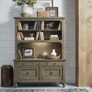 Chesapeake Black Credenza & Hutch - Walmart.com