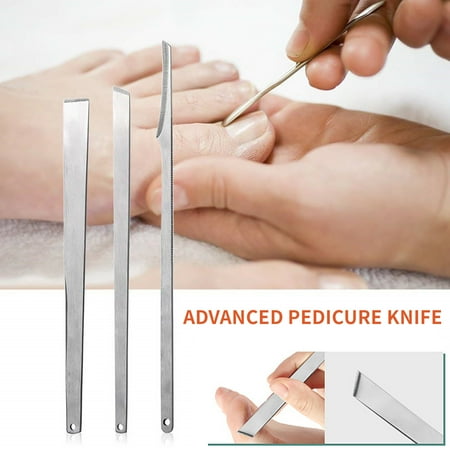 PVCS Stainless Steel Pedicure Knife Set 3-Piece Pedicure Tool Dead Skin ...