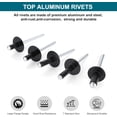 200PCS Black Rivets Pop Rivets Assortment Kit, Large flange Aluminum ...