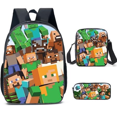 Minecraft School Bag Anime Notebook Laptop Backpack School Bag ...