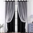 Bwiyojiz Curtains, Double Layer Star Lace Blackouts Curtains 2-in-1 ...