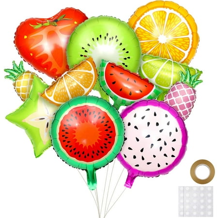 30 Pieces Fruit Balloons Fruit Aluminum Foil Balloons Tutti Frutti ...