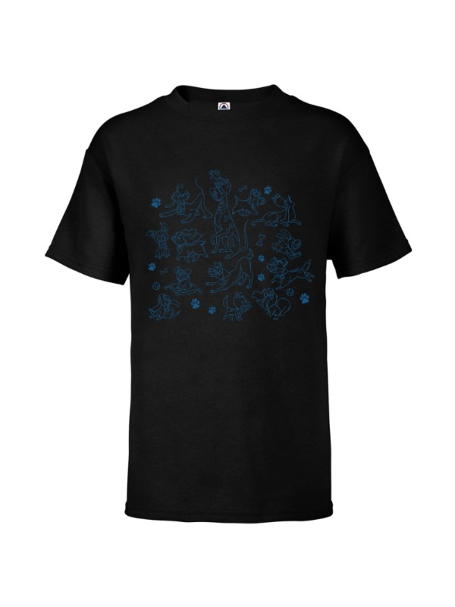Disney Dogs Paw Prints - Short Sleeve T-Shirt for Kids - Customized ...