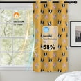 Boston Terrier and Floral Orange Pattern Blackout Curtains,Triple ...