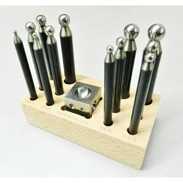 41 pc Dapping Block & Punch SET Metal Forming Kit Jewelry Making and ...