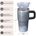 20oz Insulated Stainless Steel Tumbler with Handle and Straw, 360° Full ...