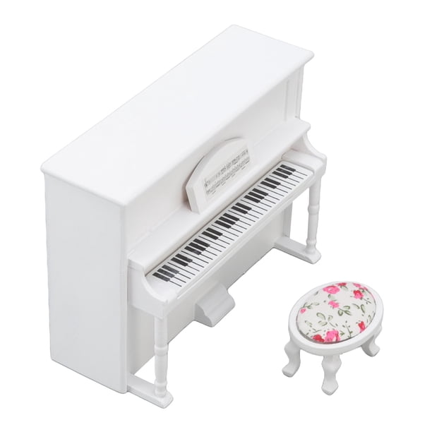 Piano De Casa De Muñecas, Taburete De Piano De Casa De Muñecas Lindo De ...