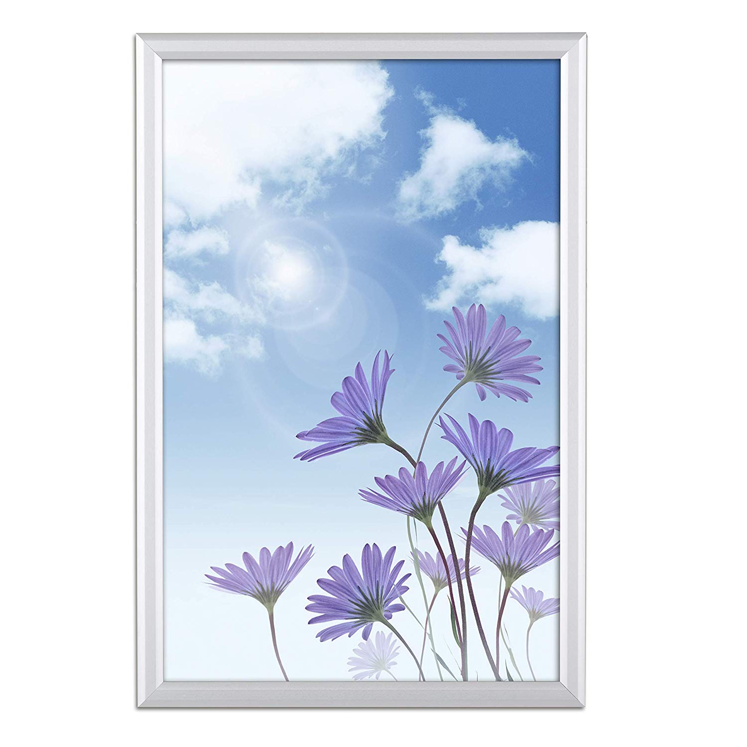 M&T Displays Front Loading Snap Window Frame Poster Size 1" Silver ...