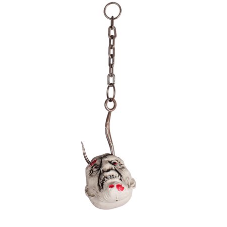 Skull With Bloody Chain Hook Halloween Horror Decoration Props（1pcs ...