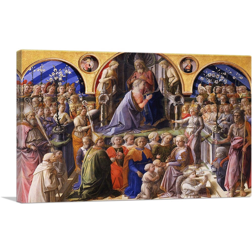ARTCANVAS Coronation Of The Virgin 1441 Canvas Art Print by Filippo ...