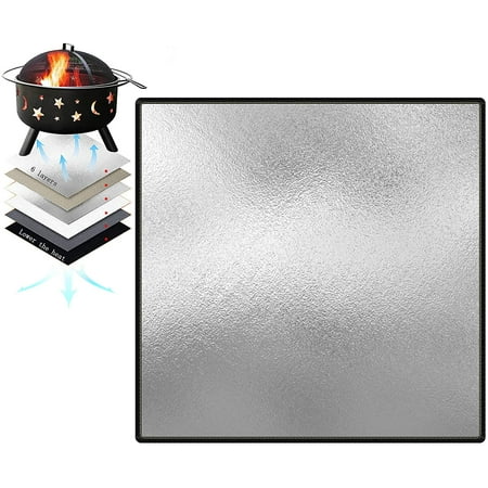 36'' Heat Protector Fire Pit Mat Fire-Resistant For Decks Grill Floor ...