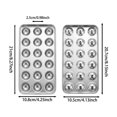 18-Cavity 304 Stainless Steel Round Ice Cube Tray & Lid Equipped Small ...