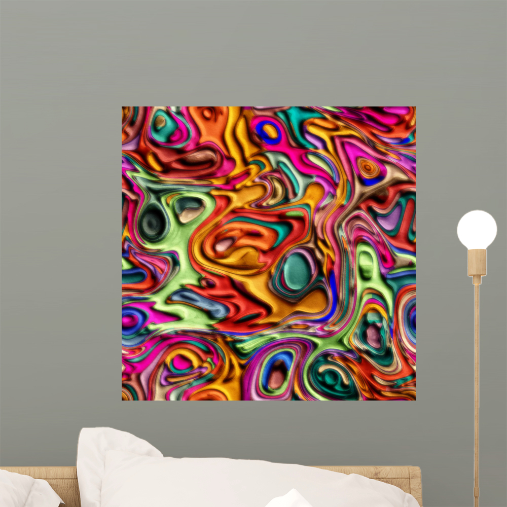 Seamless Paint Palette Removable Wall Mural Decal Sticker, Wallmonkeys ...