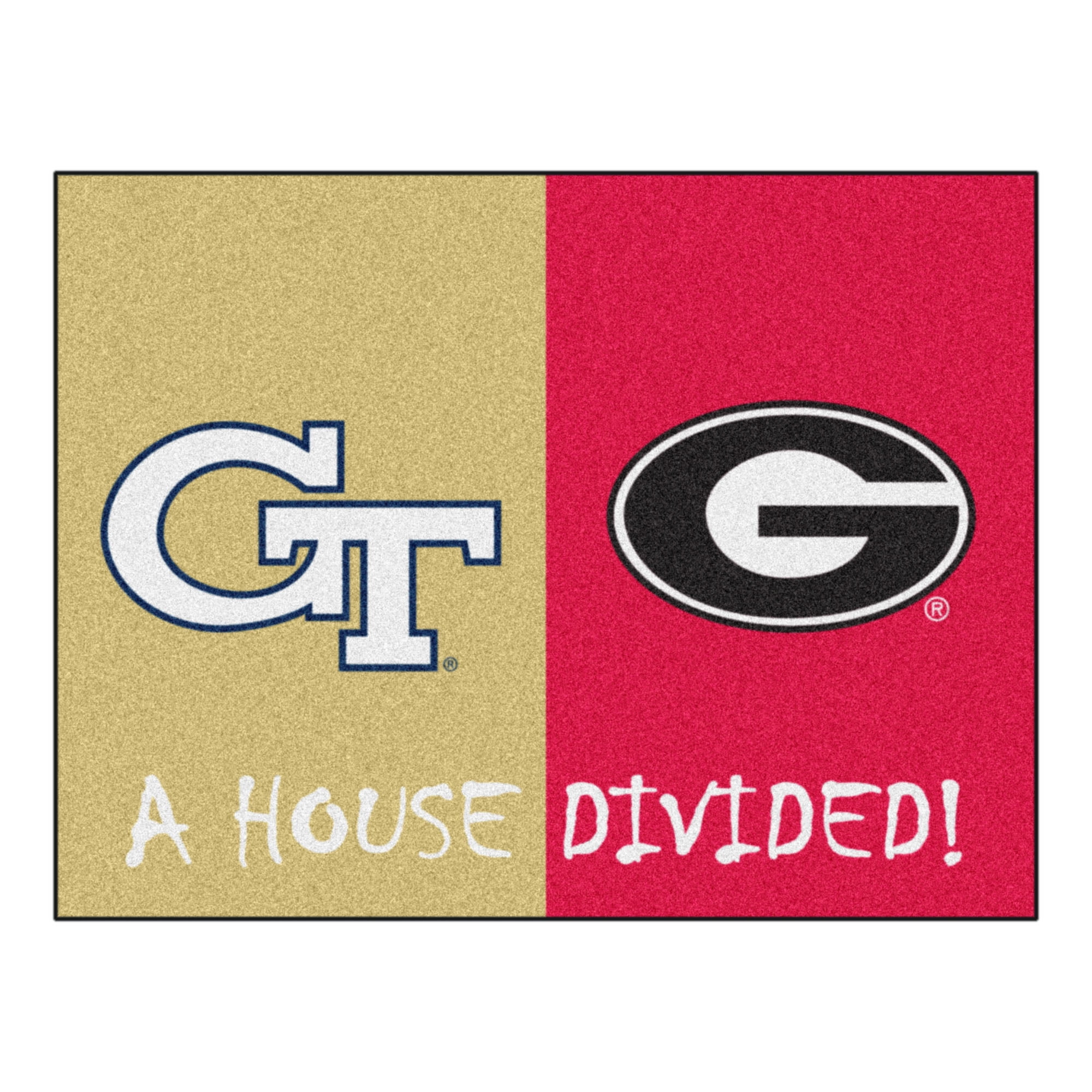 Fanmats Georgia Tech Logo Sports Traditional Area Rug, Black - Walmart.com