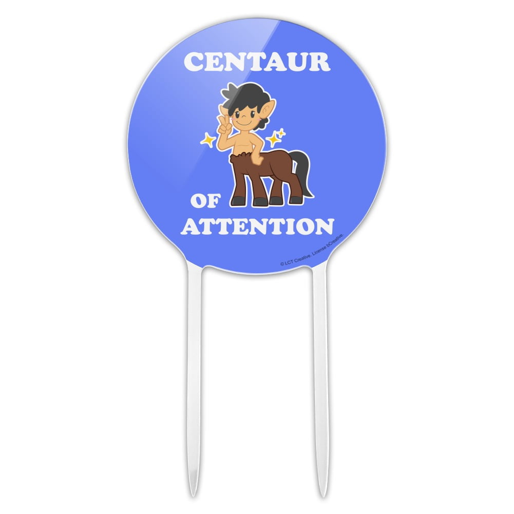 Acrylic Centaur Center of Attention Funny Humor Cake Topper Party ...