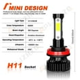 2x H11 LED Headlight Bulb Kit High Low Beam 55W 5500LM Super Bright 6000K White - Walmart.com