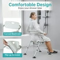 ELENKER Folding Shower Chair, Fodable Bath Chair with U-Shaped Seat ...