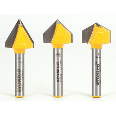 Tongue & Groove Router Bit Set - 1-1/2" Stock - 1/2" Shank - Yonico ...
