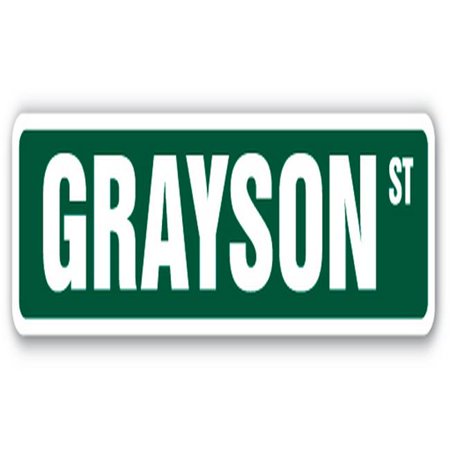 SignMission SS-836-GRAYSON 36 in. Grayson Street Childrens Name Room ...