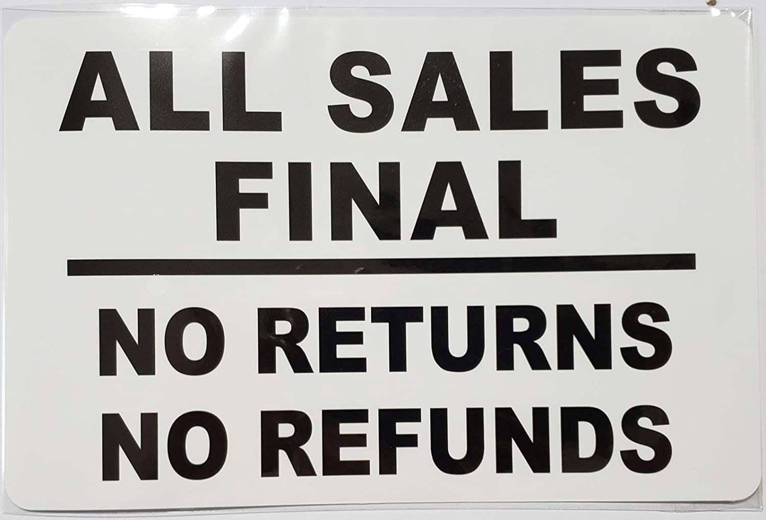 2PCS Stickers -All Sales Final - NO Returns NO REFUNDS Sign (Sticker ...