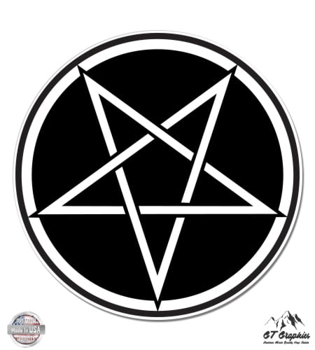 Pentagram Circle - 3" Vinyl Sticker - For Car Laptop I-Pad Phone Helmet ...