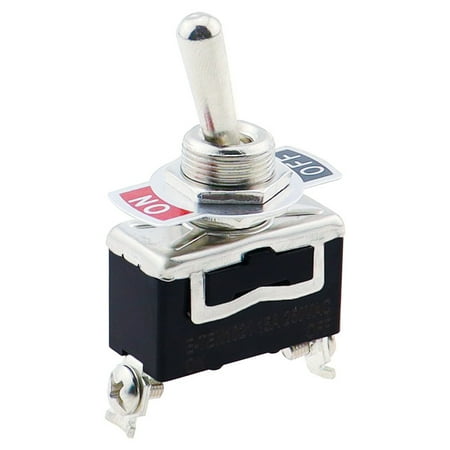 Rocker Switch 12V-24V-48V-110V/10A, 220V-230V/6A, SPST Metal Lever, On ...