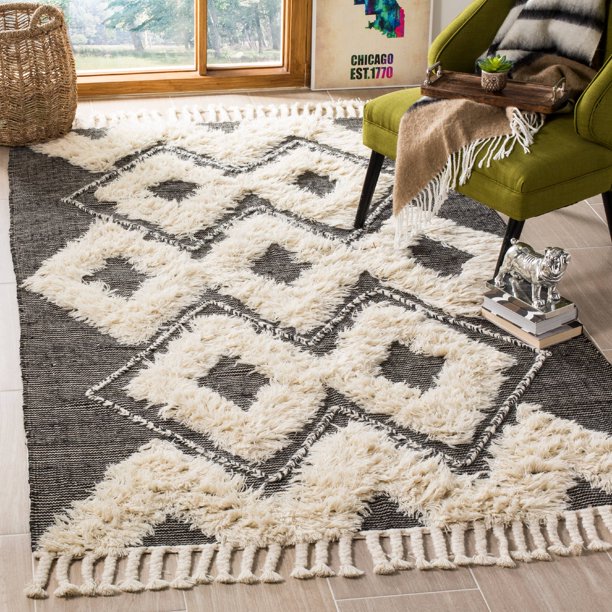Safavieh Kenya Jannine Geometric Diamonds Fringe Area Rug - Walmart.com ...