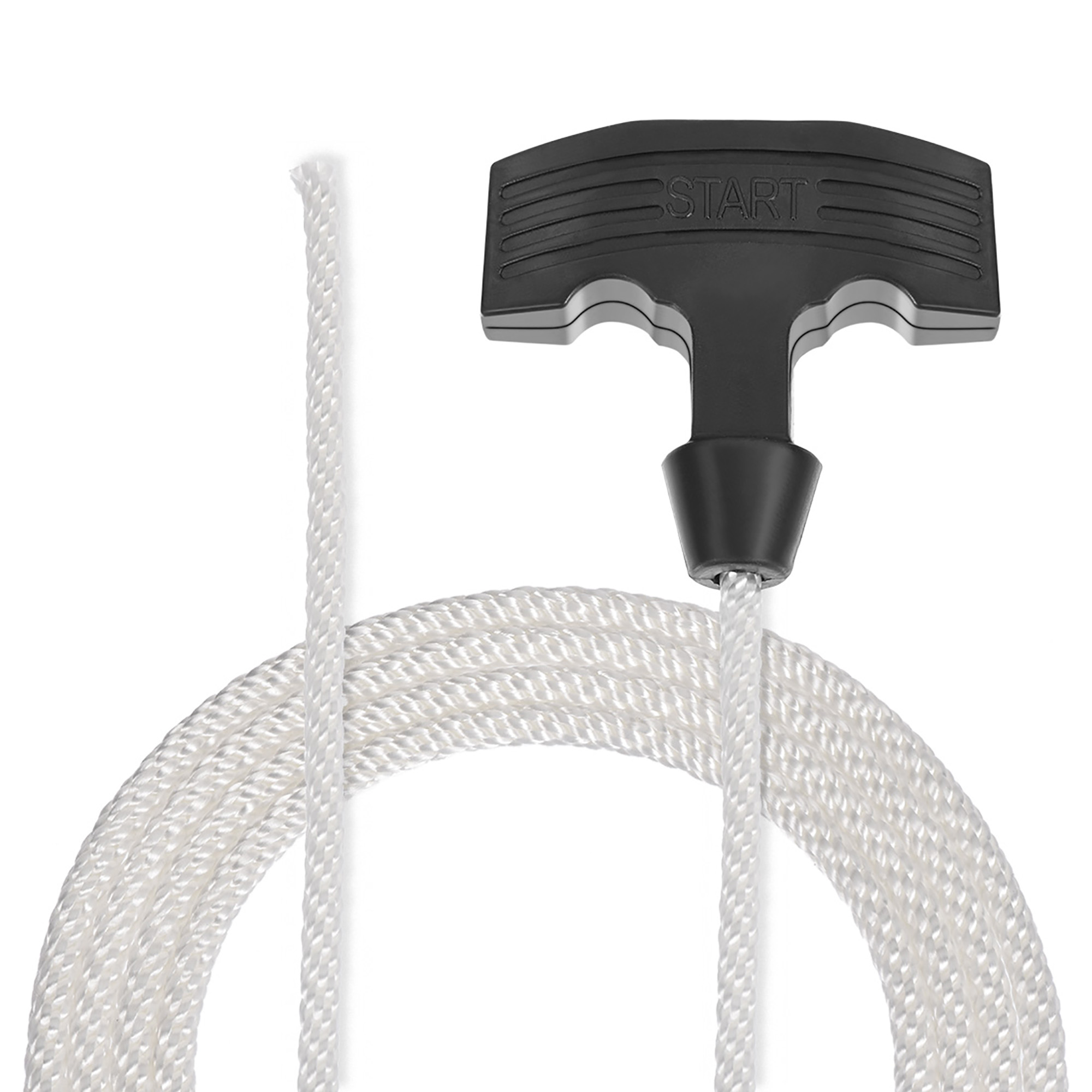 Recoil Starter Rope With Rubber Handle 6mm Dia 1 5m 5ft Polyester Pull