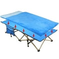 REDCAMP Comfy Camping Cot for Children, Folding Kids Cot with Removable ...