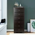 Gymax 6 Drawer Wooden Chest Dresser Storage Cabinet, Brown - Walmart.com
