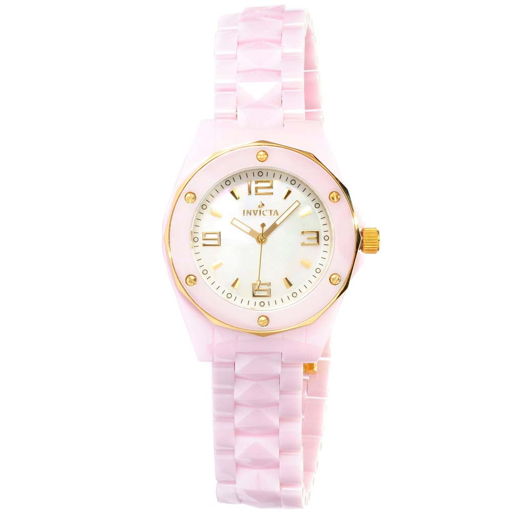 10260 Women's Ocean Elite Rose Gold Accents Pink Ceramic Mother of ...