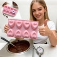 Virelaxpo Silicone Heart Mold 8 Cavity Tray for Making Chocolate Ice ...
