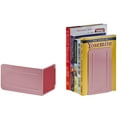 Acrimet Premium Metal Bookends (Heavy Duty) (Pink Color) (1 Pair ...