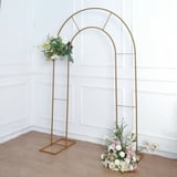 BalsaCircle Gold 8ft Wedding Background Metal Floral Display Stand ...