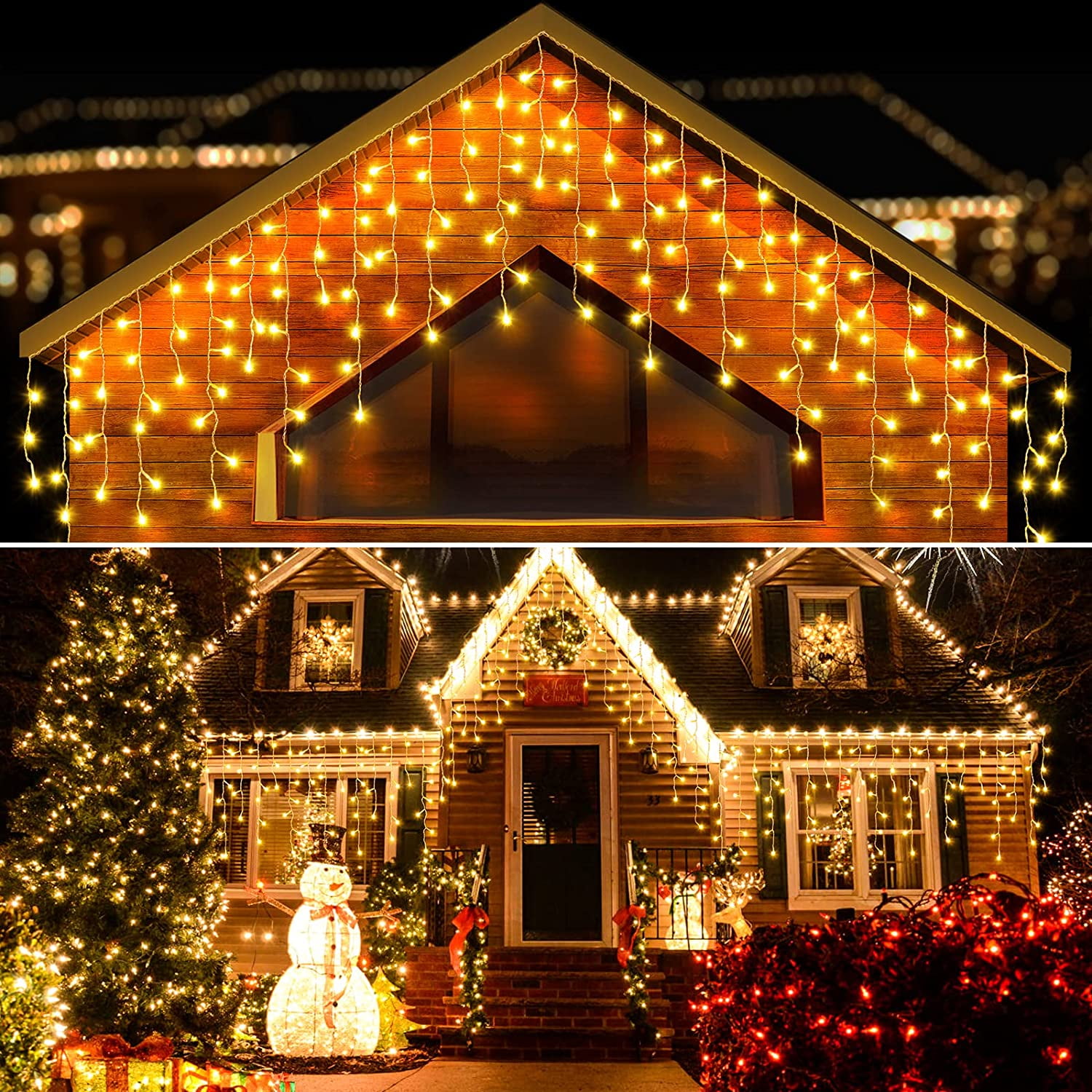 Click here for Geecy 33ft 400led Icicle Outdoor Christmas Lights... prices
