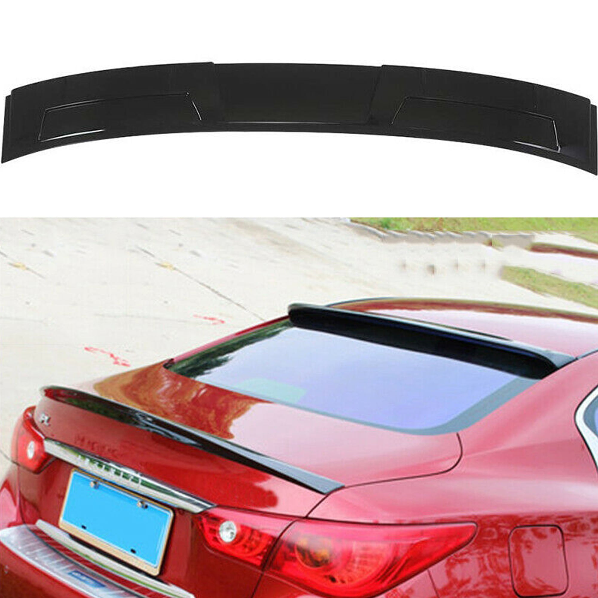 NINTE Roof Wing for 2014-2023 Infiniti Q50 V-shaped Rear Window Spoiler ...