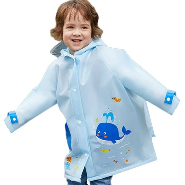 Kids Hooded Rain Raincoat Cover Rainwear for Girls Boys Toddlers Rain ...