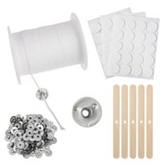 Candle Wicks, 100 Pcs Cotton Candle Wick Pre Waxed Candle Wicks with ...