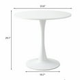 24 Inch Modern Round Dining Table for 2-4 People with MDF Top and ...