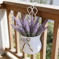 HCBY White Plastic Woven Wall Vase, 10x5 Inch No Drill, Faux Rattan ...