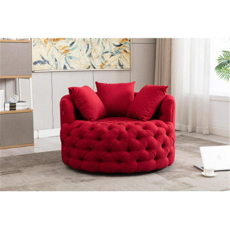Red Round Sofa Chair | Baci Living Room