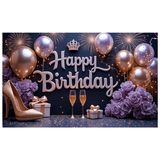 Yatrandify Glittering Design Happy Birthday Banner Luxurious Style ...